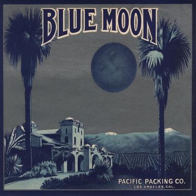'Blue Moon Brand - Los Angeles, California - Citrus Crate Label' Art ...