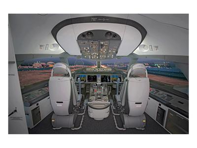 'Boeing 787 Dreamliner flight deck' Premium Giclee Print | AllPosters.com