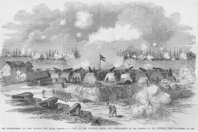 'Bombardment of Fort Walker, Port Harbor, South Carolina' Poster ...