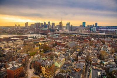 Bostom, Massachusetts, USA downtown city skyline from Bunker Hill Photo ...