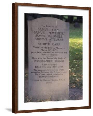 'Boston Massacre Victims' Grave in the Old Granary Burying-Ground ...