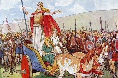 'Boudicca with Her Two Daughters' Prints - George Morrow | AllPosters.com