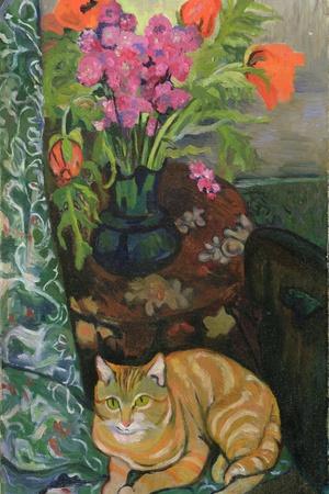 'Bouquet and a Cat, 1919' Giclee Print - Suzanne Valadon | AllPosters.com