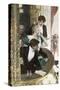 'Bourgeois Family in their Dressing Room on the Balcony of the Opera ...