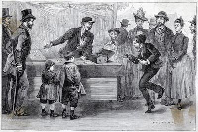 'Boy Jumping from Electric Shock Experime' Giclee Print | AllPosters.com