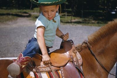 'Boy Mounting Horse' Photographic Print - William P. Gottlieb ...