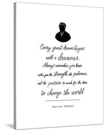 'Inspiring Words - Tubman' Stretched Canvas Print - Brian Lesley ...