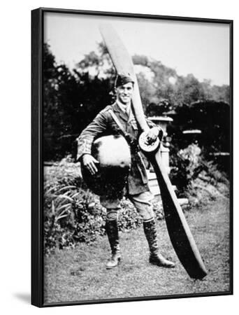 'British Air Ace Albert Ball Holding Trophies from His 43rd Victory, c ...