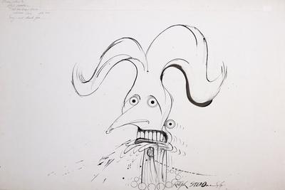 'British Politics 1980s, Margaret Thatcher, 1980 (ink on paper)' Giclee ...