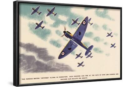 'British Spitfires Figher Planes WWII War Propaganda Art Print Poster ...