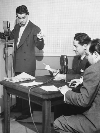 Broadcaster Lowell Thomas Talking During His Show Photographic Print ...