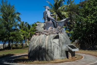 'Bronze Statue of a Chamorro Chief, Guam, Us Territory, Central Pacific ...