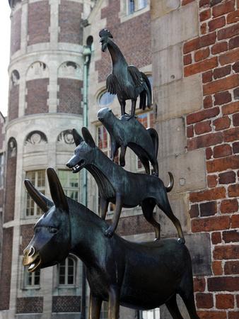 'Bronze Statue of Town Musicians of Bremen, Bremen, Germany, Europe ...