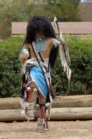 Buffalo Dance Performed by a Zuni Pueblo Red-Tailed Hawk Dancer at the ...