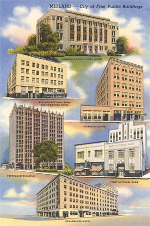 'Buildings of Midland' Prints | AllPosters.com