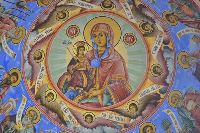 'Bulgaria, Rila, Rila Monastery, interior view, fresco' Photographic ...