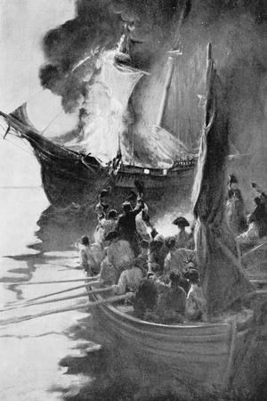 'Burning of the 'Gaspee'' Giclee Print - Howard Pyle | AllPosters.com
