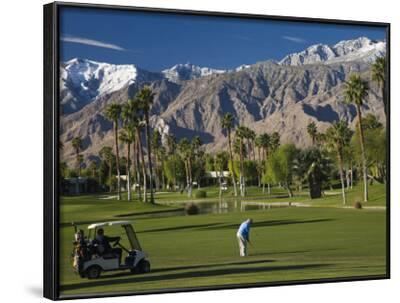 'California, Palm Springs, Desert Princess Golf Course and Mountains ...