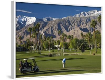 'California, Palm Springs, Desert Princess Golf Course and Mountains ...