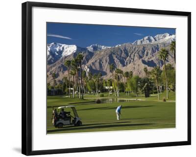 'California, Palm Springs, Desert Princess Golf Course and Mountains ...