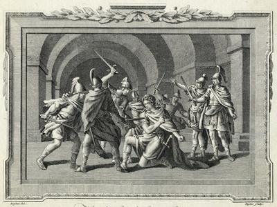 'Caligula is Assassinated by the Praetorian Guard' Prints - Luyken ...