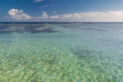 Calm sea and lagoon in tropical ocean view. Tranquil seascape with blue ...