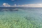 Calm sea and lagoon in tropical ocean view. Tranquil seascape with blue ...