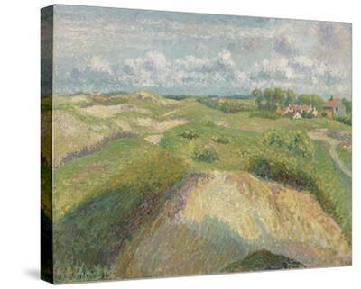 'Dunes in Knokke, sun effect' Stretched Canvas Print - Camille Pissarro ...