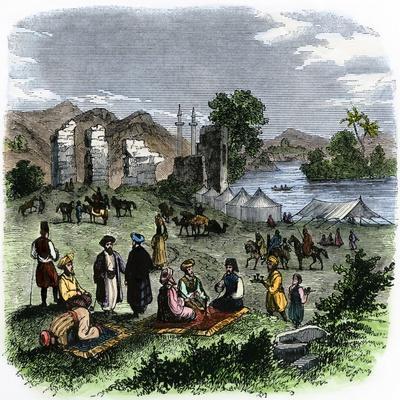 'Camp of Muslim Pelerins near the City of Antioch in Turkey. 1800 ...