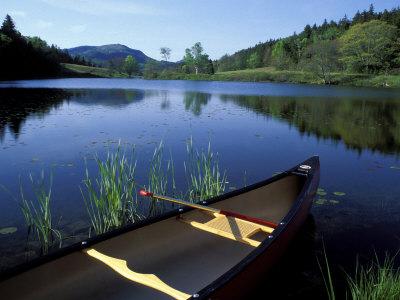 'Canoe Resting on the Shore of Little Long Pond, Acadia National Park ...