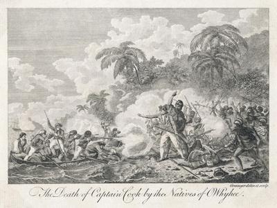'Captain Cook is Killed in Hawaii (Sandwich Islands) During a Quarrel ...