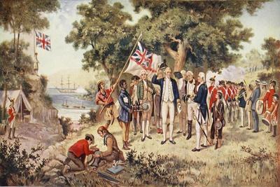 'Captain Cook Taking Possession of New South Wales, 1770' Giclee Print ...