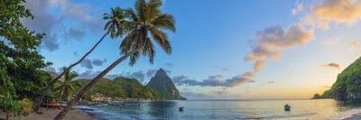 'Caribbean, St Lucia, Soufriere, Soufriere Bay, Soufriere Beach and ...