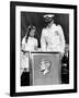 Caroline Kennedy and Capt Earl Yates, Commander of Aircraft Carrier ...