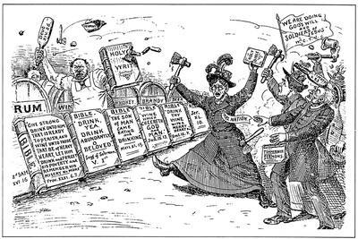 'Carry Nation Cartoon, 1901' Giclee Print | AllPosters.com