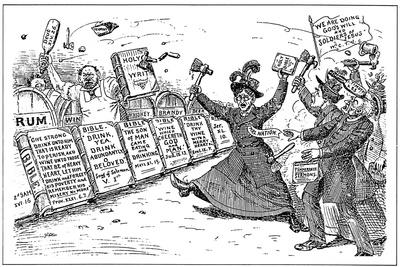 'Carry Nation Cartoon, 1901' Giclee Print | AllPosters.com