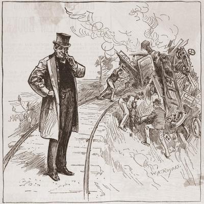 Cartoon Criticizing Railroad Safety Giclee Print | AllPosters.com