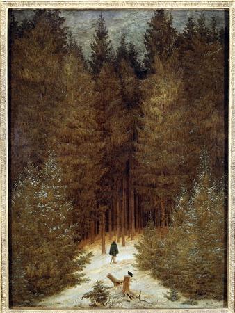 Hunter in the Forest, 1813 - 1814 (Painting) Giclee Print - Caspar ...