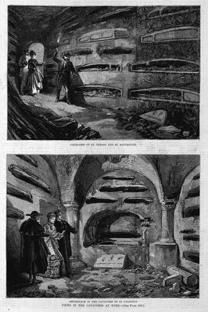 'Catacomb of St. Thraso and St. Saturninus. Arcosolium in the Catacomb ...