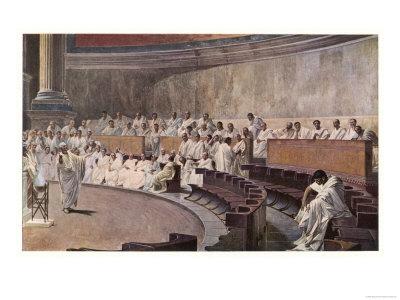'Catiline Plotting to Seize Power in Rome is Denounced in the Senate by ...
