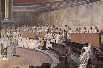 'Catiline Plotting to Seize Power in Rome is Denounced in the Senate by ...