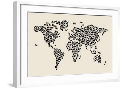 'Cats Map of the World Map' Poster - Michael Tompsett | AllPosters.com