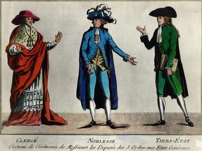 'Ceremonial Costumes of the Deputies of the Trois Ordres' Giclee Print ...