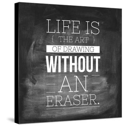 'Chalk Type - Drawing Life' Stretched Canvas Print - Stephanie Monahan ...