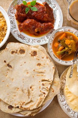 'Chapatti Roti, Curry Chicken, Biryani Rice, Salad, Masala Milk Tea and ...
