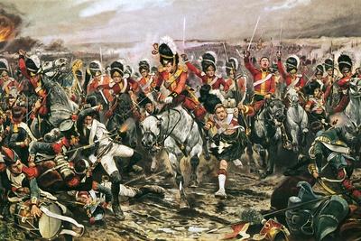 'Charge of the Scots Greys at Waterloo' Giclee Print - Richard Caton ...