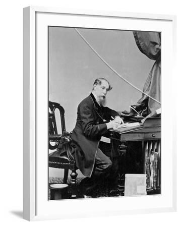 'Charles Dickens Writing at Desk' Photographic Print | AllPosters.com