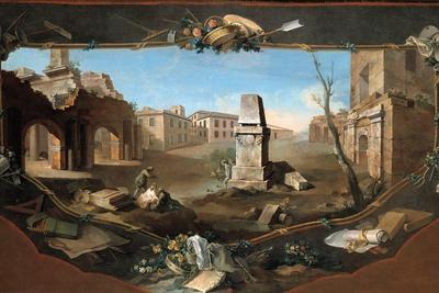 Charles Joseph Flipart / 'Landscape with architectural perspective and ...