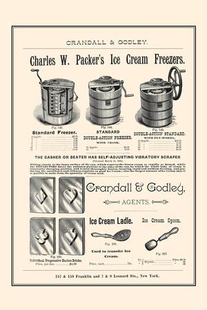 'Charles W. Packer's Ice Cream Freezers' Prints | AllPosters.com