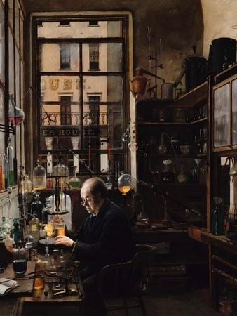 'Chemist Thomas Price engrossed in his work in his San Francisco ...